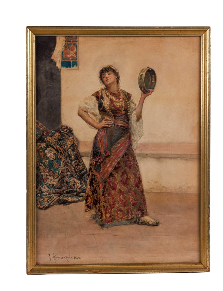 Gustavo Simoni - Gustavo Simoni (Italian, 1845-1926) A Watercolour of ...