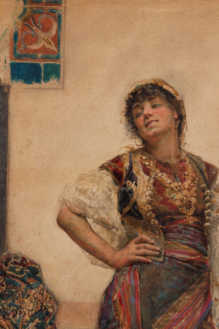 Gustavo Simoni - Gustavo Simoni (Italian, 1845-1926) A Watercolour of ...