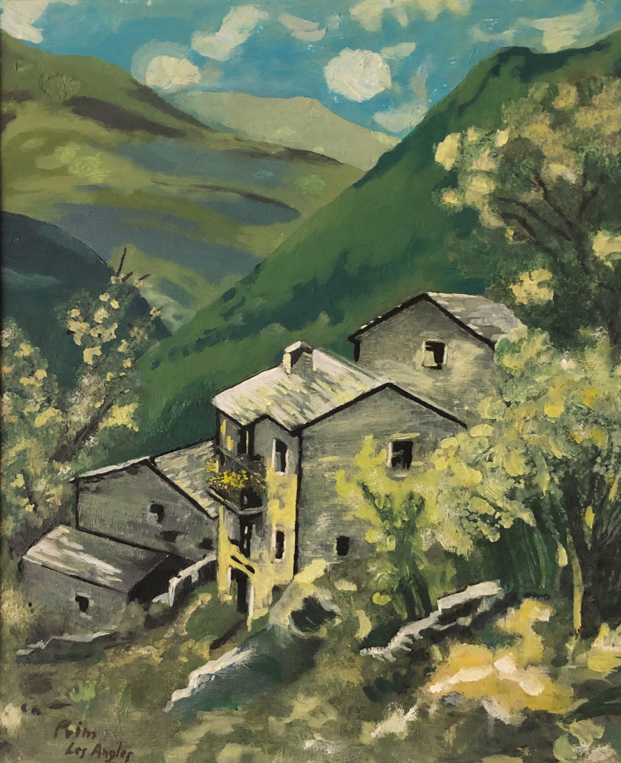 Josep Maria Prim - Les Angles landscape France oil on paper at 1stDibs | maria prim, maria ...