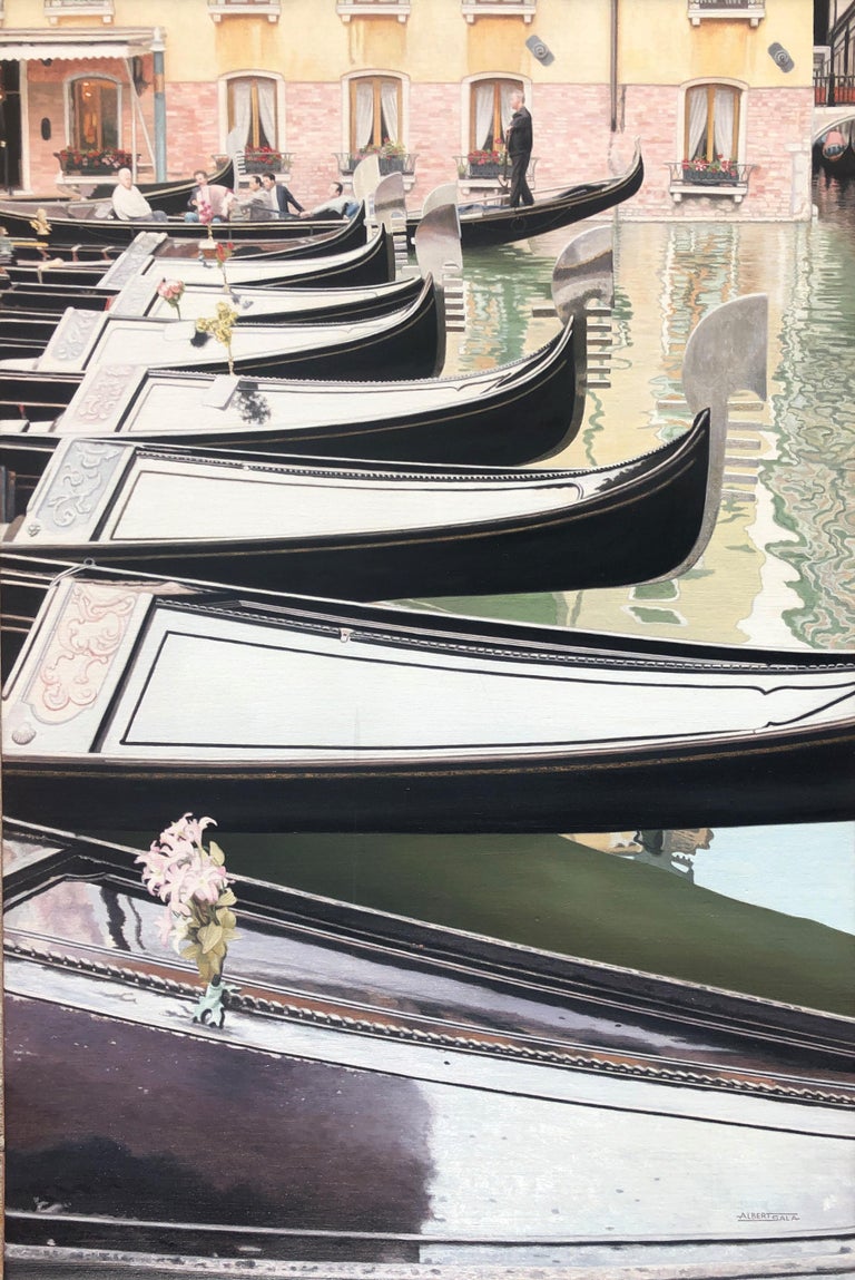 Albert Sala - Sequential arrangement, Venice oil on canvas painting For ...
