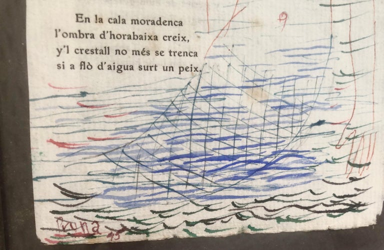 Pere Pruna y Ocerans - two drawings colored inks nude For Sale at 1stDibs