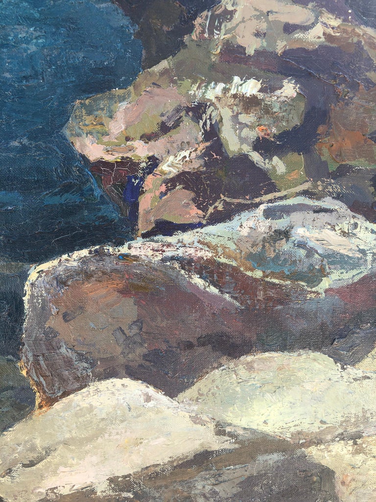 Francesc Poch Romeu - Peinture à l'huile sur toile originale d'un ...