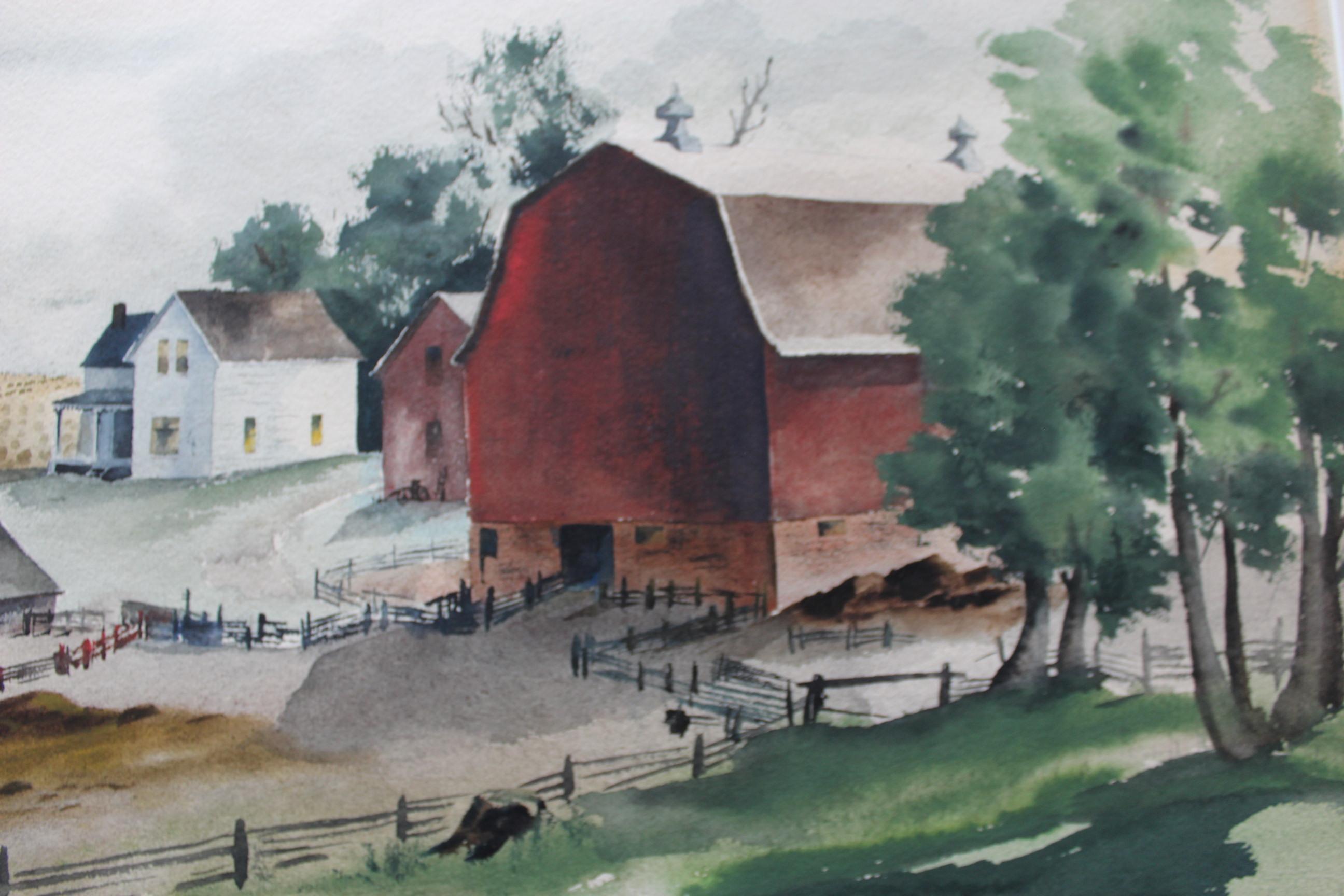 Adolf Dehn - "Deserted Farmyard, Minnesota, 1938, " Rural Midwestern ...