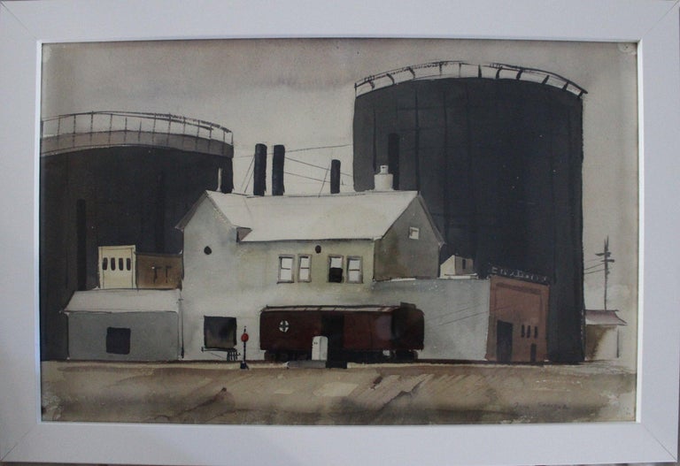 Paul Sample - "Lime Hydrator," Precisionist Modernist Industrial ...