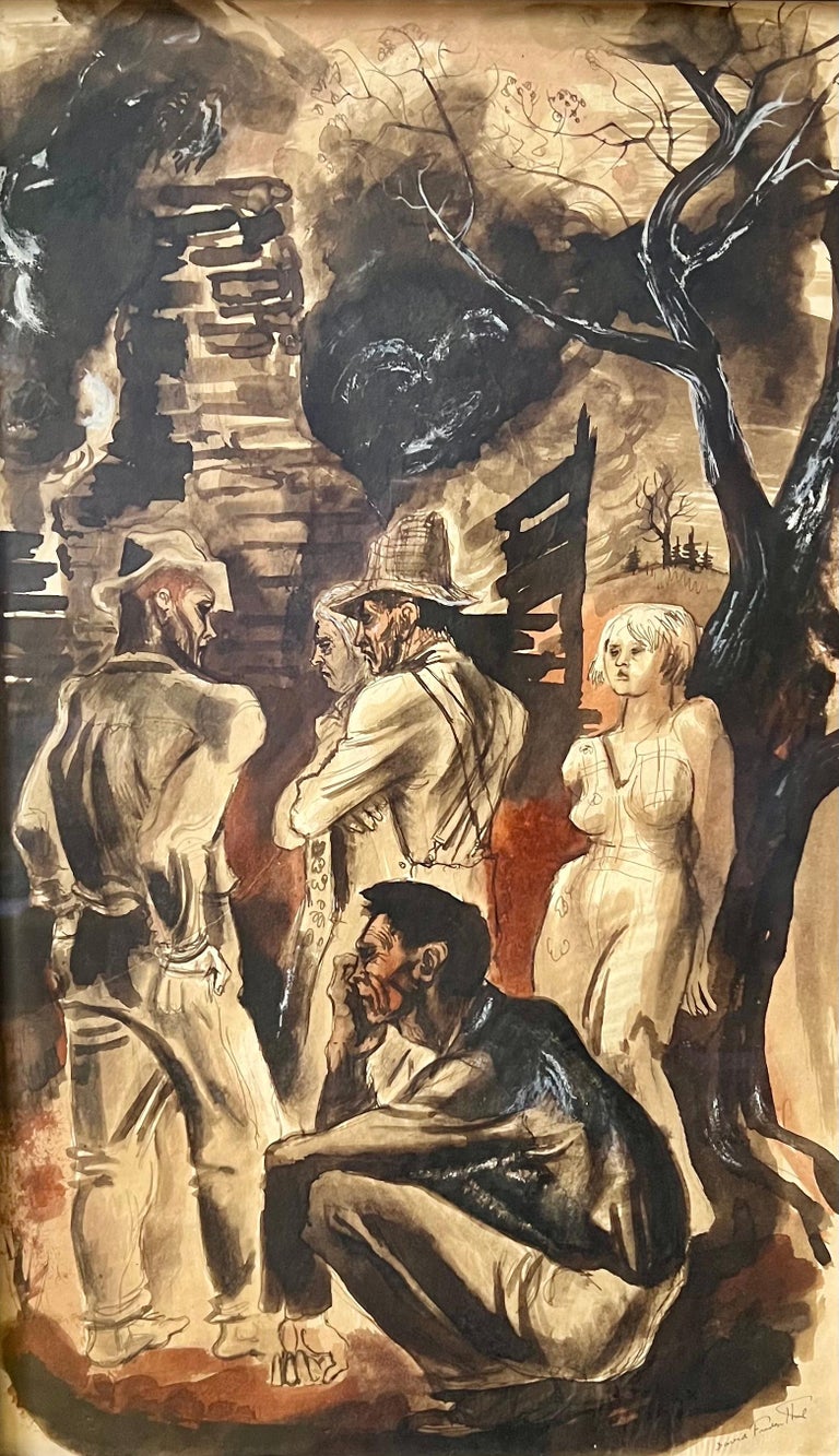 David Fredenthal - "Tobacco Road" Mid 20th Century Realism 1940 Drawing ...