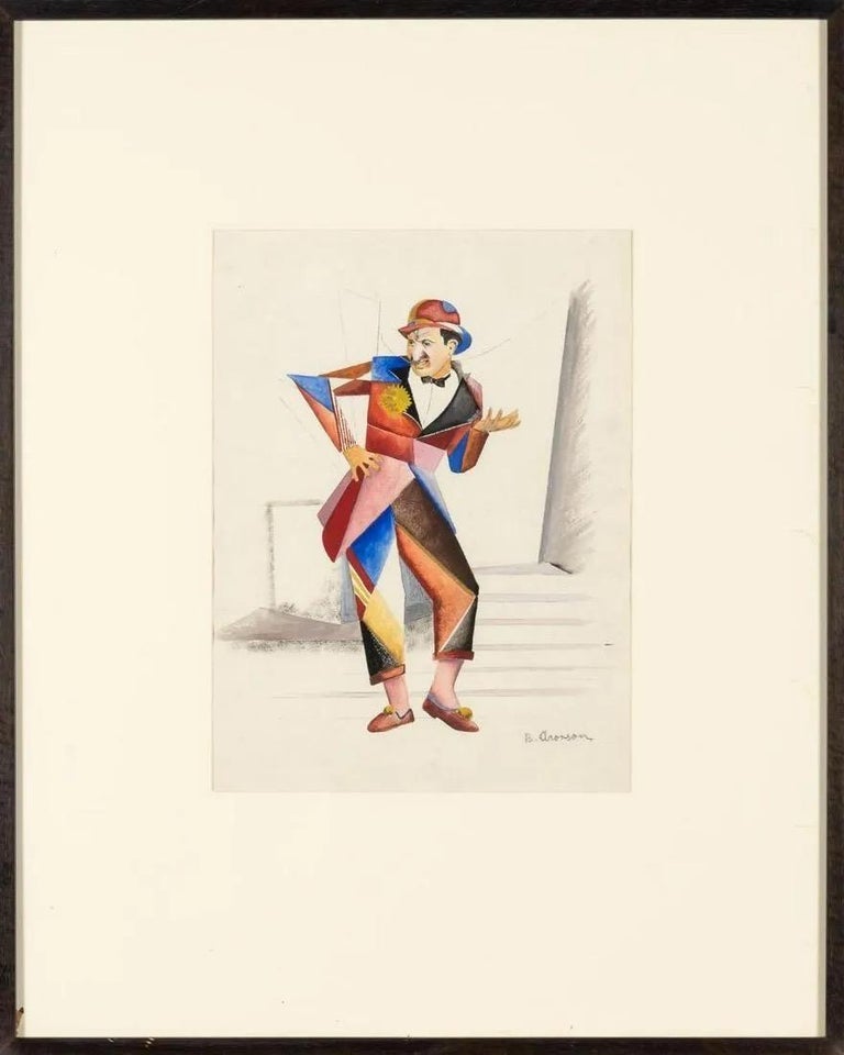 Boris Aronson - Yiddish Theatre Cubist Costume Design 1924 Deco Color ...