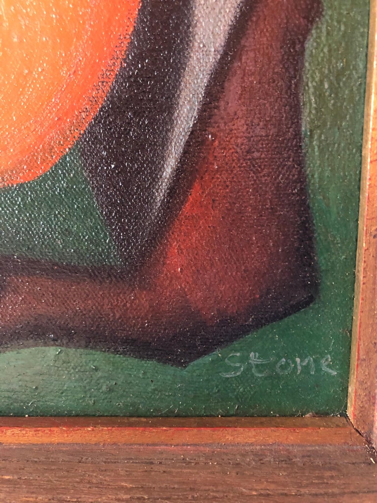 Louis Stone - MODERNIST ABSTRACT Mid-Century New Hope Non-Objective oil ...