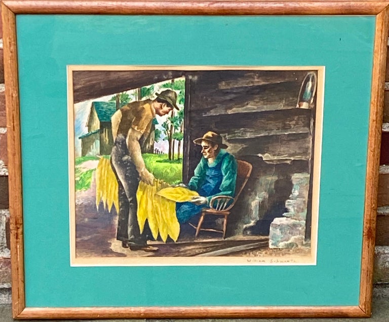 William Schwartz - Prime Grade -WPA drawing 1930s 1940s Modern Work on ...