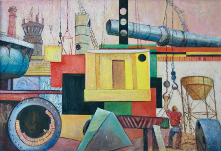 Anthony (Tony) Sisti - Industrial WPA Mid-Century American Scene ...