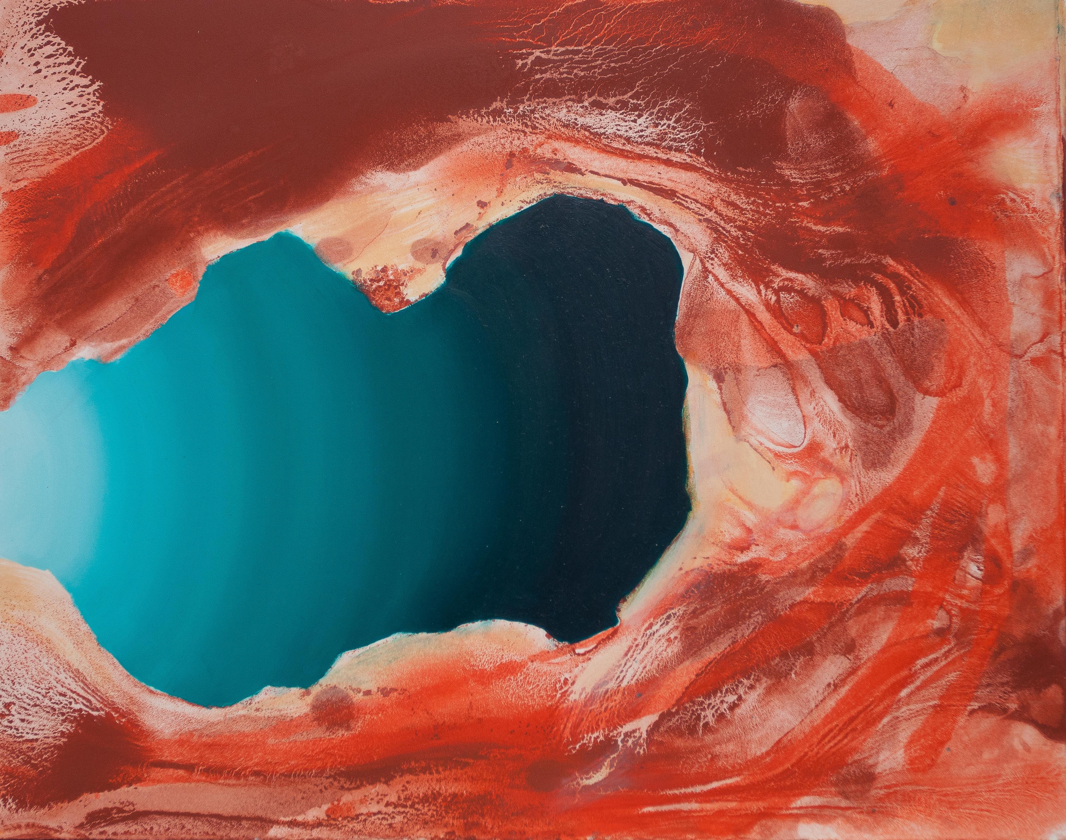 Mb Boissonnault - "Wave #4" Abstract Contemporary Art, Oil on Paper For ...