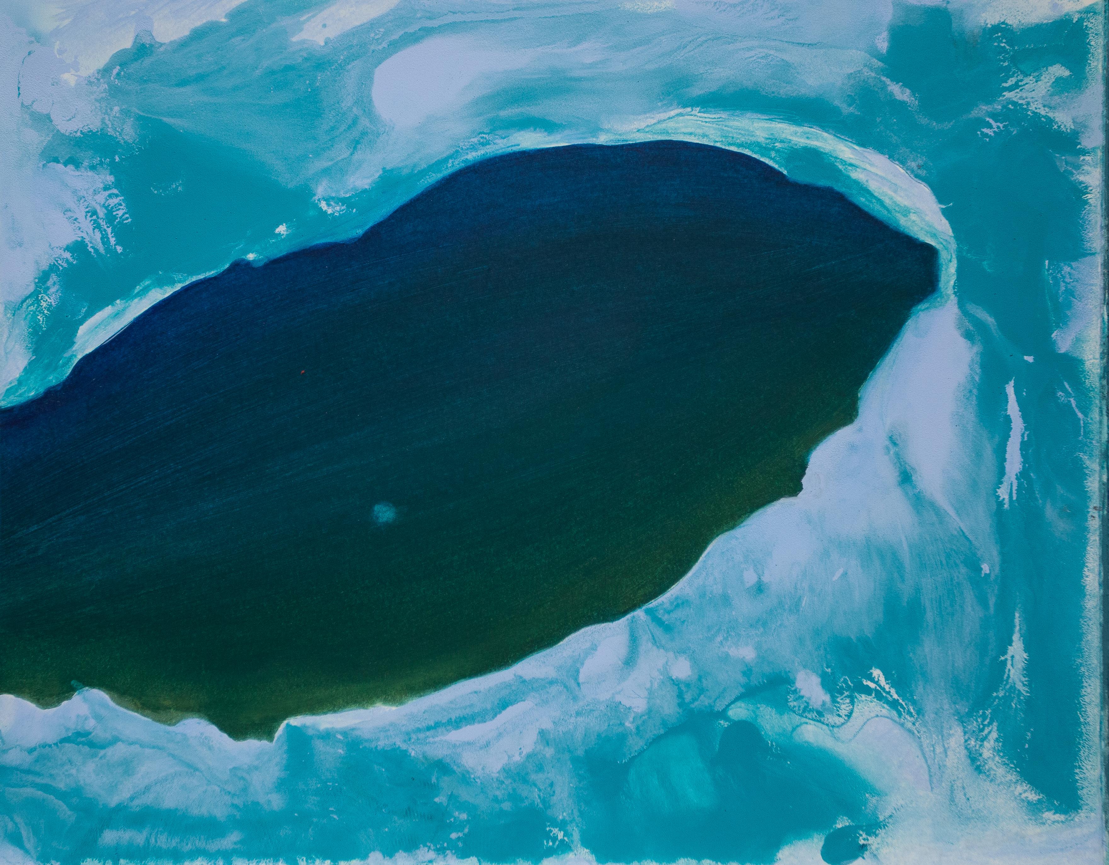 Mb Boissonnault - "Wave #4" Abstract Contemporary Art, Oil on Paper For ...