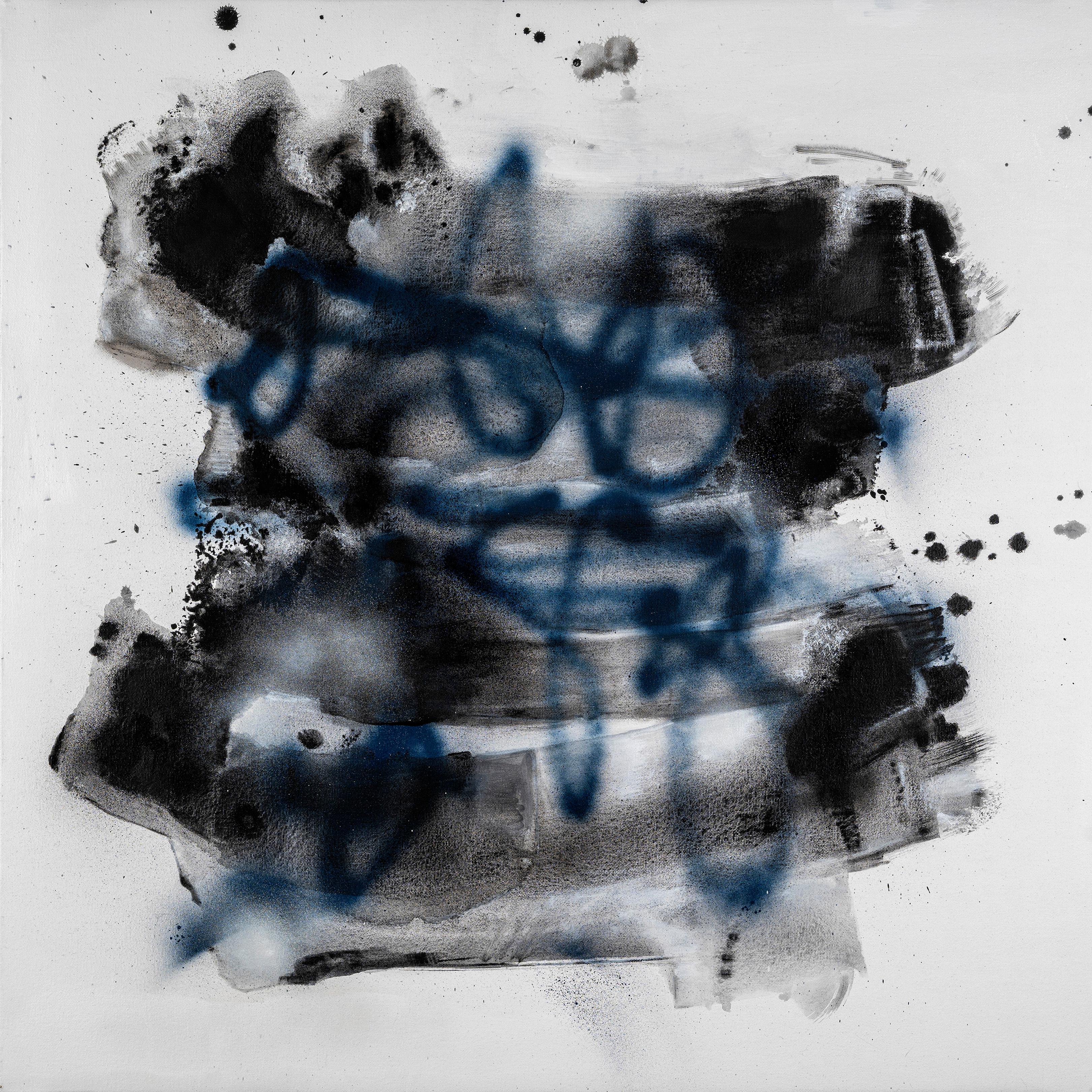 Al Maser - Loop (Abstract painting on canvas created with spray paint ...