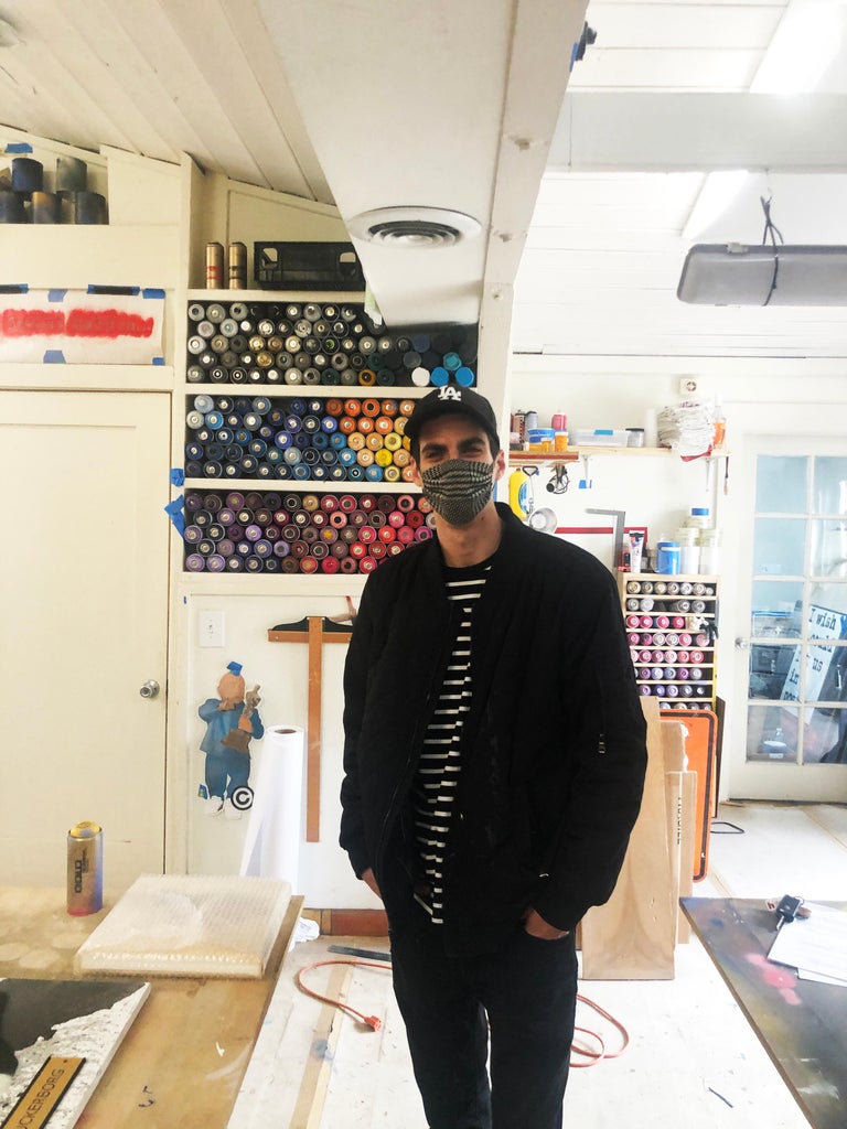 Kar-Part - "Tank Painter" Aerosol on Canvas For Sale at 1stDibs