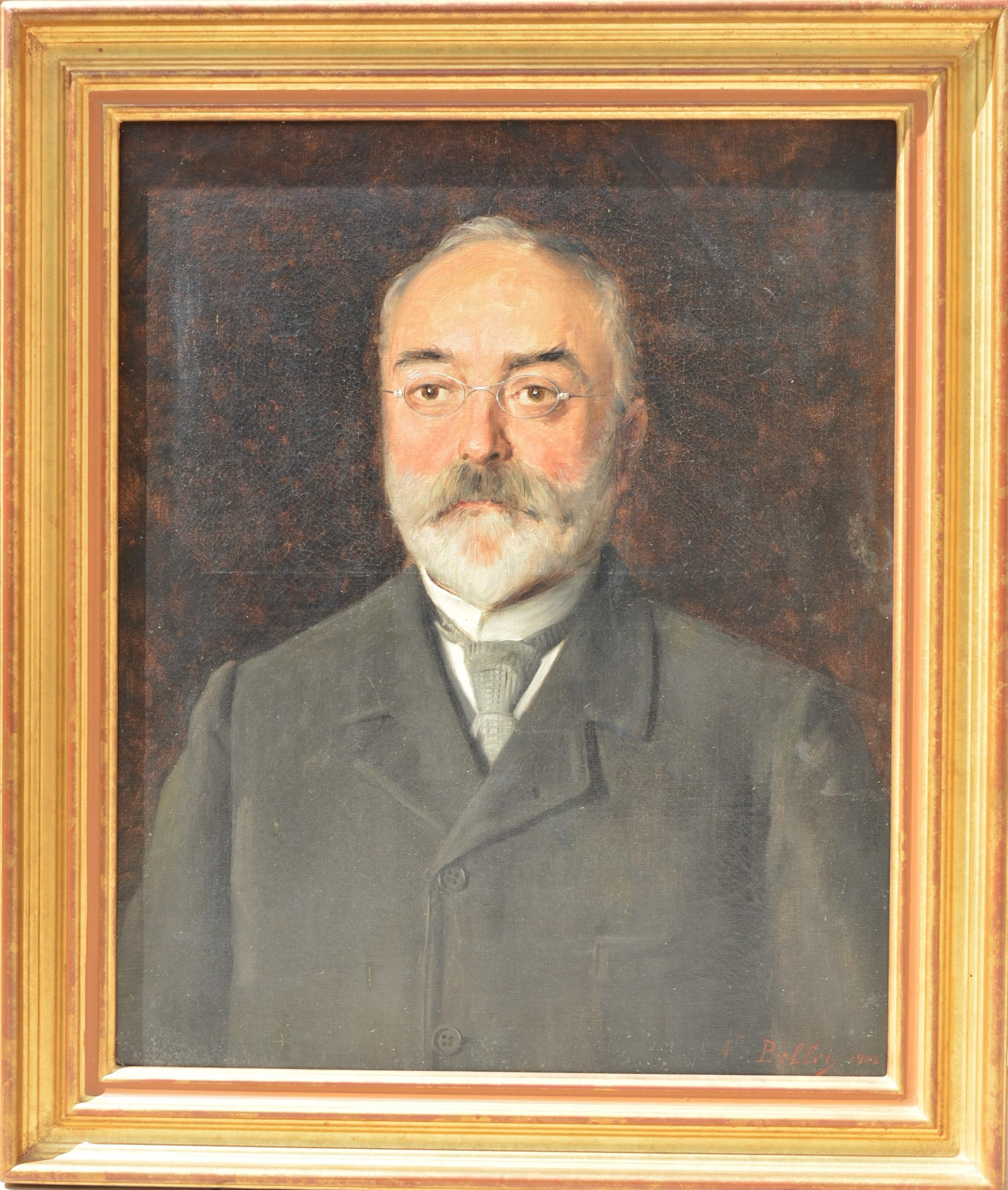 Auguste Emile Bellet - Mr Poisson Portrait For Sale at 1stDibs