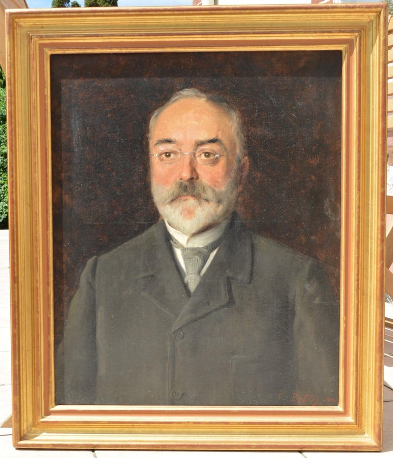Auguste Emile Bellet - Mr Poisson Portrait For Sale at 1stDibs