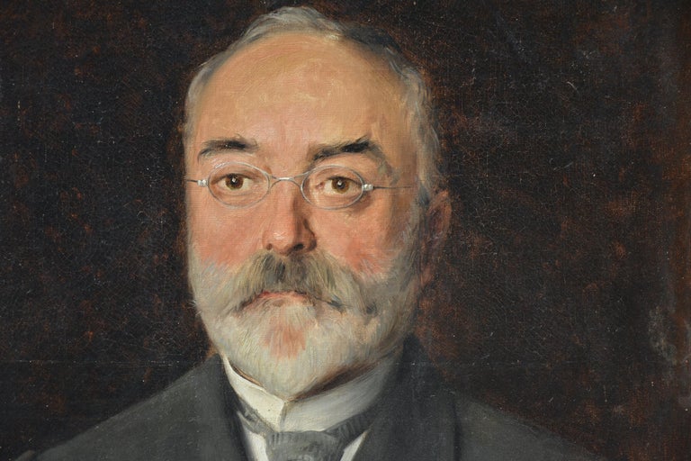 Auguste Emile Bellet - Mr Poisson Portrait For Sale at 1stDibs
