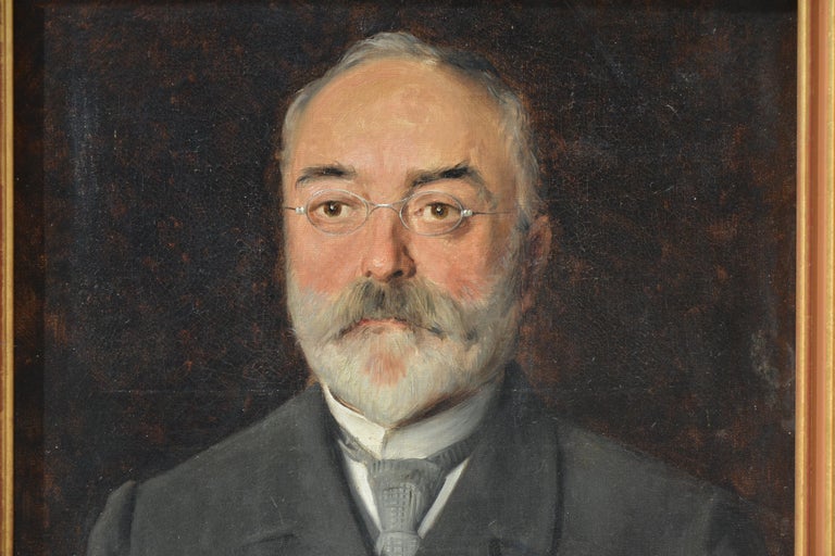 Auguste Emile Bellet - Mr Poisson Portrait For Sale at 1stDibs