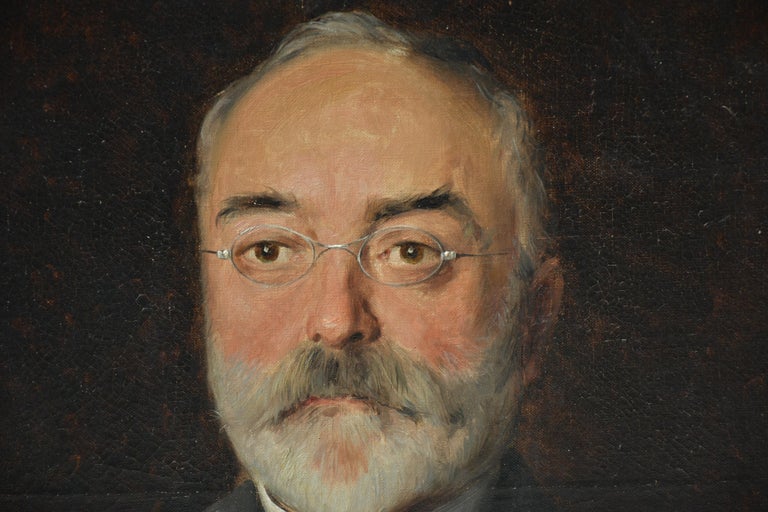 Auguste Emile Bellet - Mr Poisson Portrait For Sale at 1stDibs