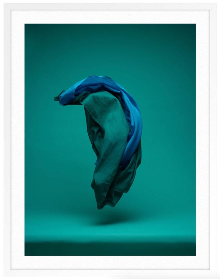 Neal Grundy - Dancing Fabric, Dark Green For Sale at 1stDibs