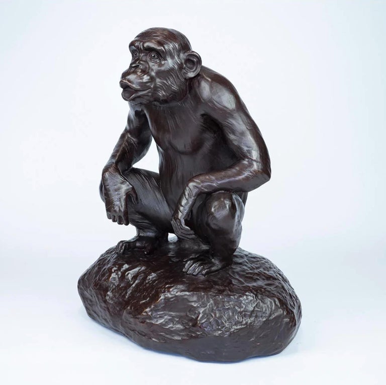Gillie and Marc Schattner - Authentic Bronze Chimp Hooting Medium ...