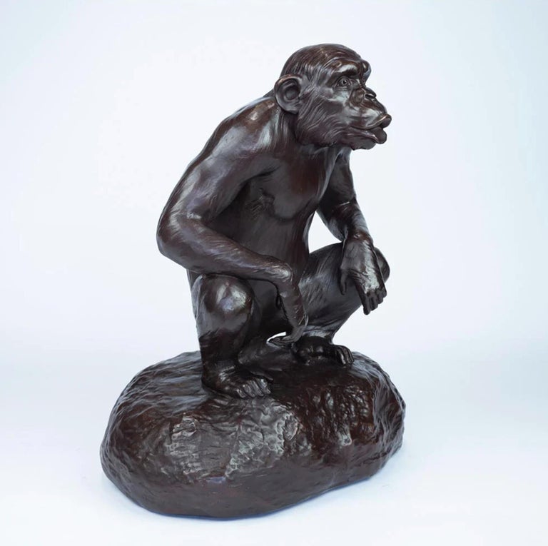 Gillie and Marc Schattner - Authentic Bronze Chimp Hooting Medium ...