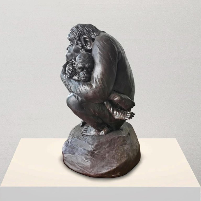Gillie and Marc Schattner - Authentic Bronze Chimp Love Medium ...