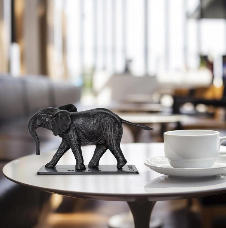 Gillie and Marc Schattner - Authentic Bronze Orphan Mbegu Elephant ...