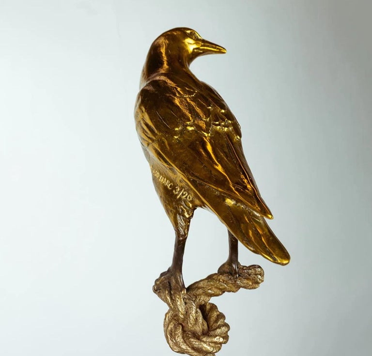 Gillie and Marc Schattner - Authentic Bronze Simon, the magpie on short ...