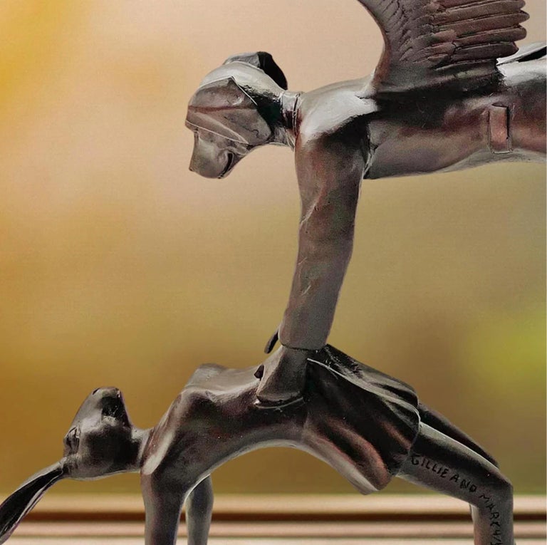Gillie and Marc Schattner - Authentic Bronze Rabbitwoman and Dogman ...