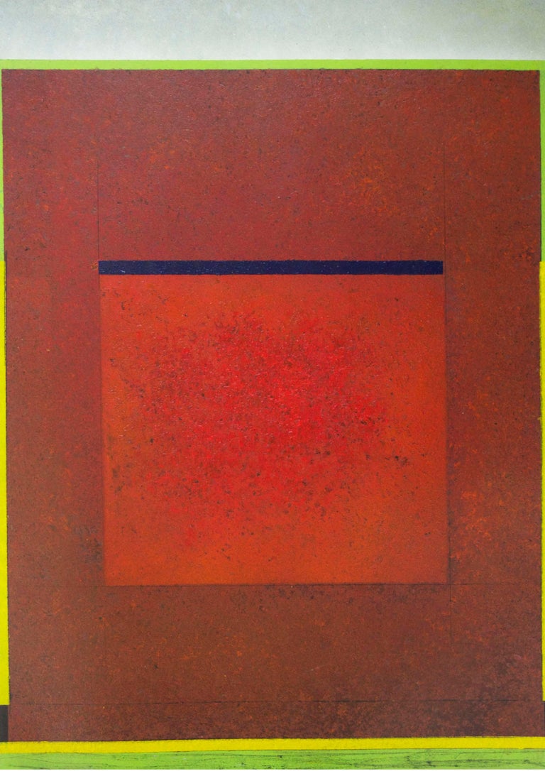 Richard Adams - Within Red by Richard Adams- Oil Paint, Abstract ...