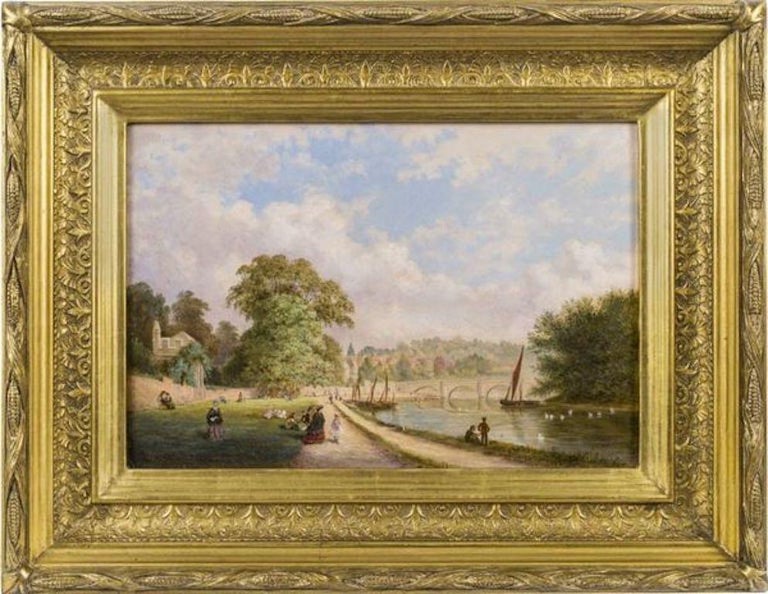 George Henry Burgess - The Old Bridge, Richmond Hill, 1872 by George ...