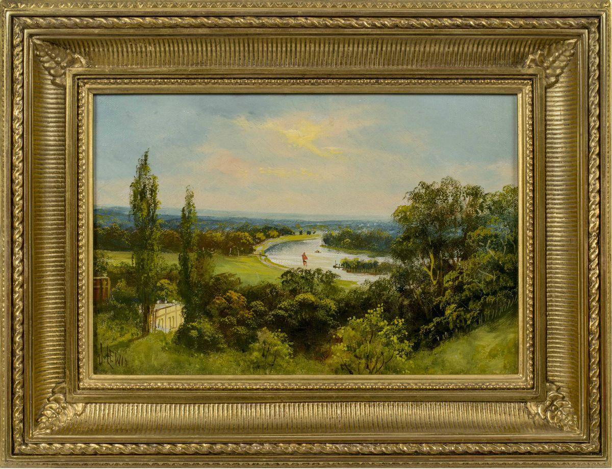 John Hardwicke Lewis - View from Richmond Hill, landscape by John ...