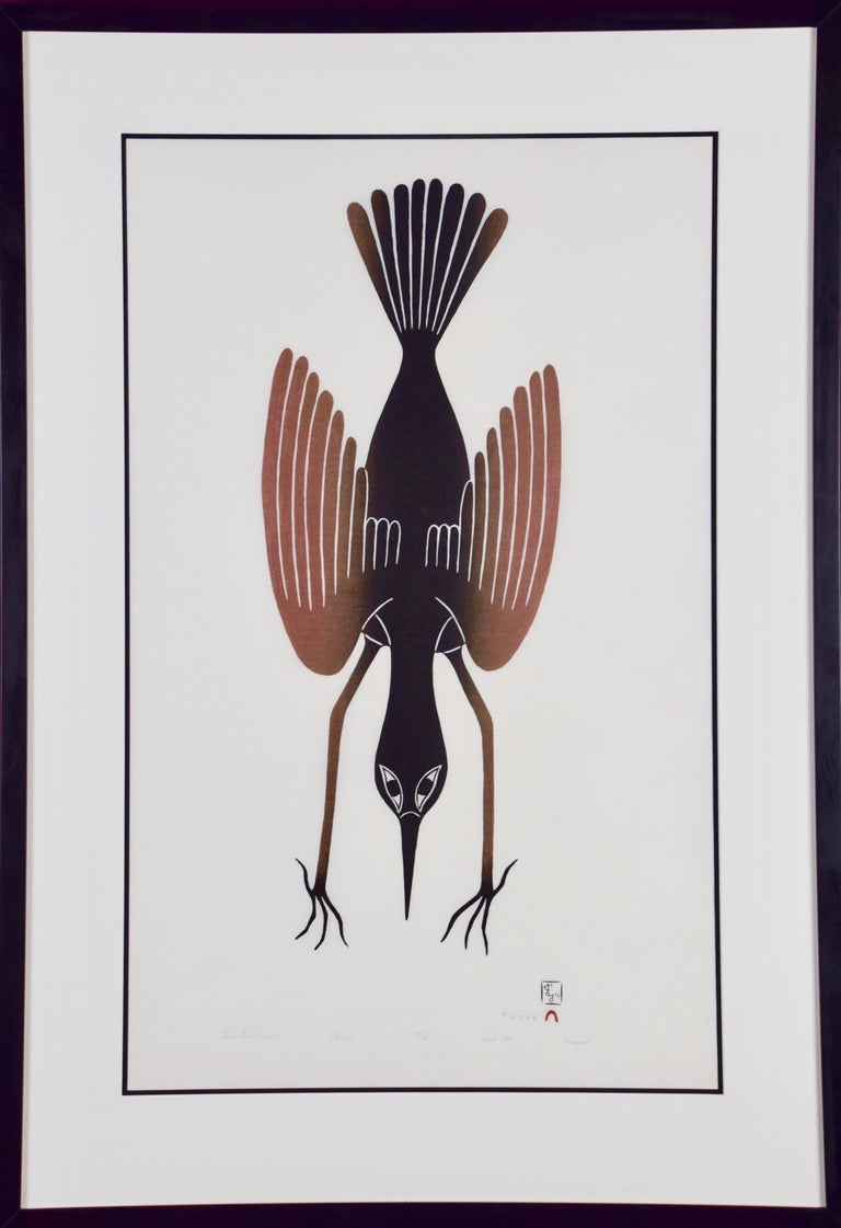 Kenojuak Ashevak - Shore Bird's Descent (Œuvre d'oiseau étincelante ...
