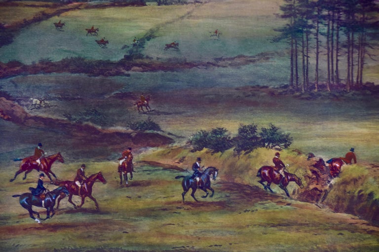 Godfrey Douglas Giles - Hand Colored Lithograph of an Irish Hunting ...