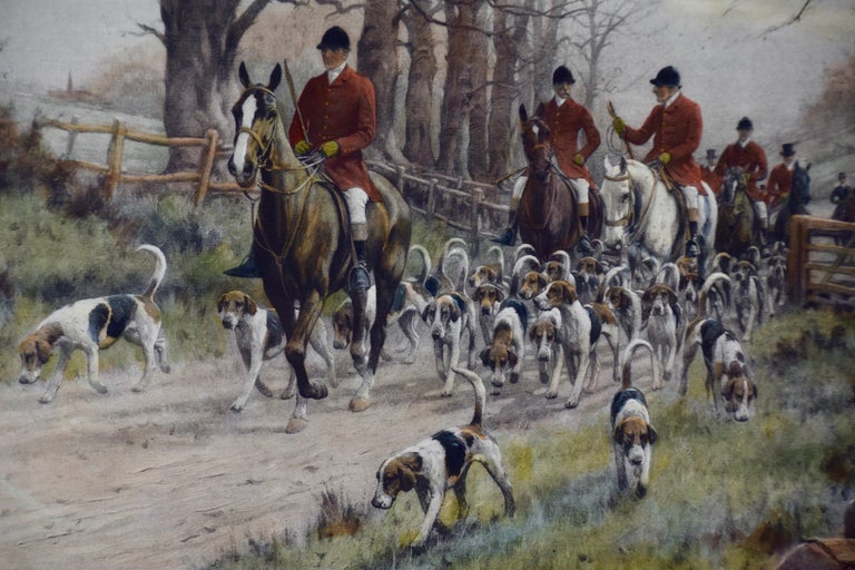 George Wright - Engraving of a British Fox Hunting Scene "The Pink Of ...