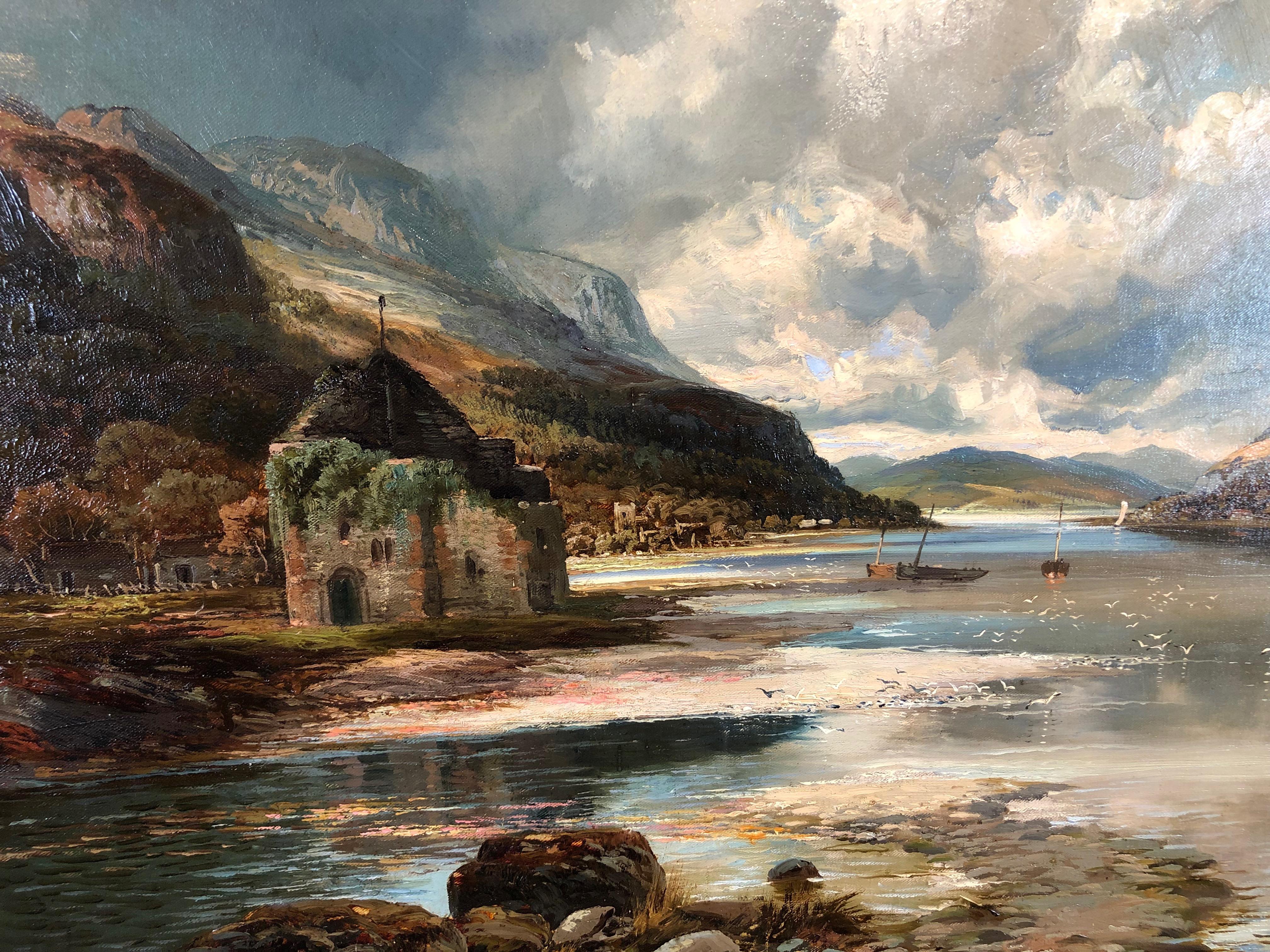 Clarence Henry Roe - Loch Ransie, Arran - Large Landscape Oil Painting ...