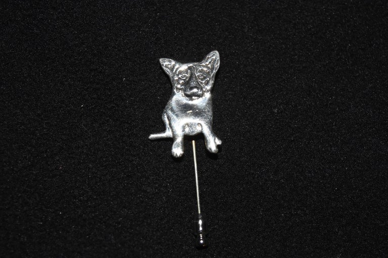 George Rodrigue - Blue Dog Sterling Silver Dog Stick Pin with @Rodrigue ...