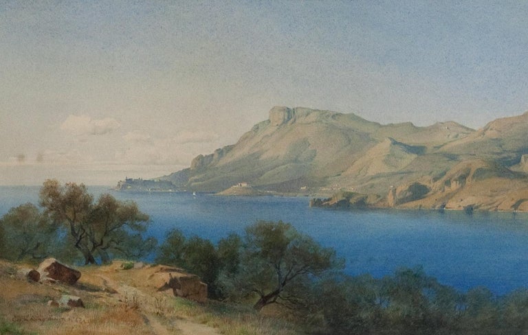 George Loring Brown - Le golfe de Monaco en vente sur 1stDibs