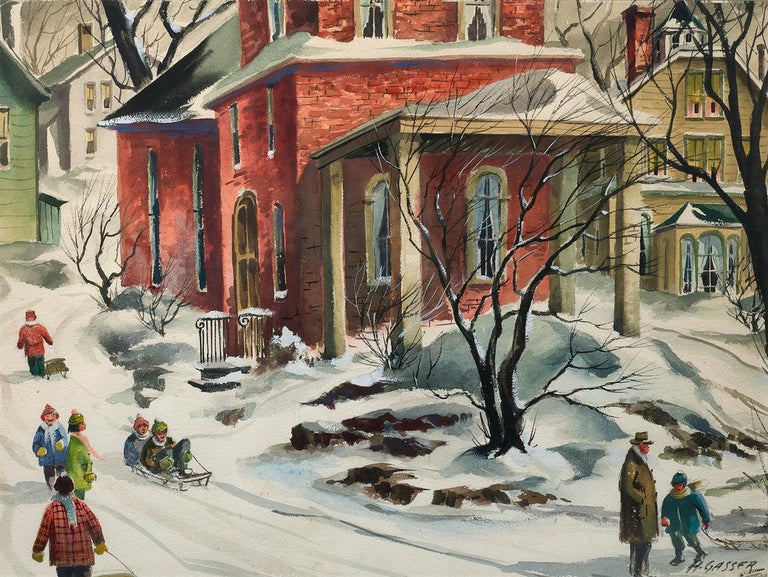 Henry Martin Gasser - The Sleigh Ride For Sale at 1stDibs