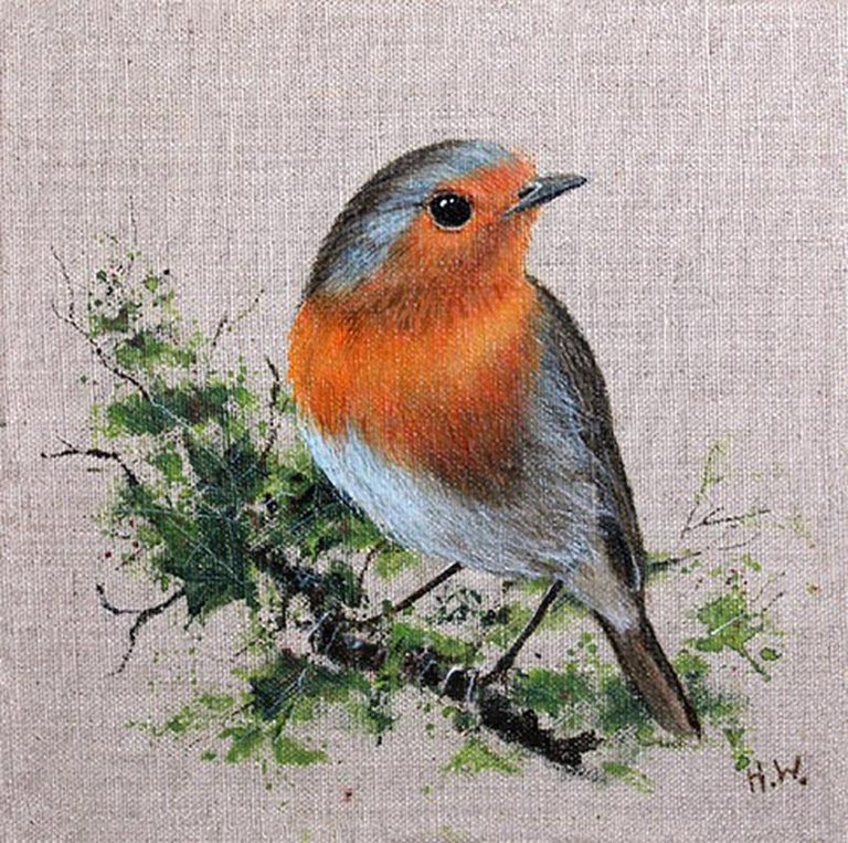 Helen Welsh - Robin on Linen at 1stDibs