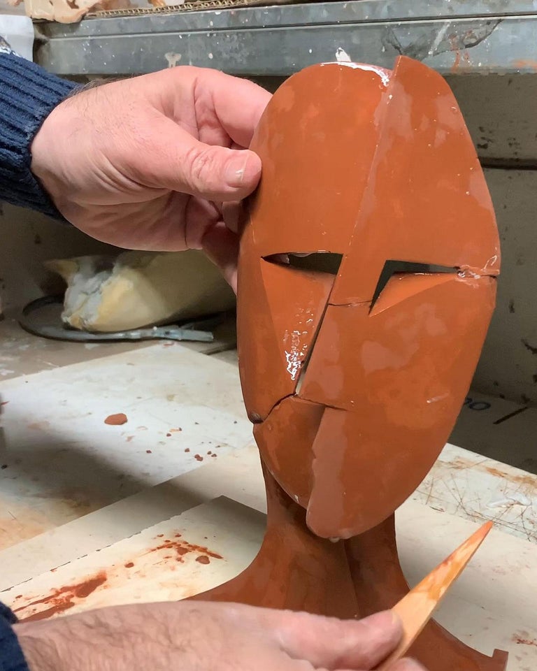 Miguel Guía - Big Cubiste Mask - Miguel Guía Cubist Bronze layer ...