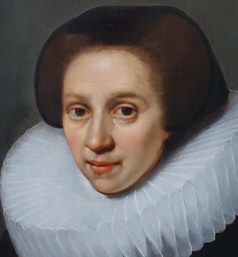 Portrait of a Lady with Cartwheel Ruff, Dutch Golden Age, Antique Oil ...