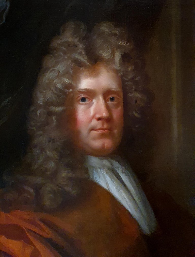 John Closterman - Portrait of a Seated Gentleman in Brown Robes ...