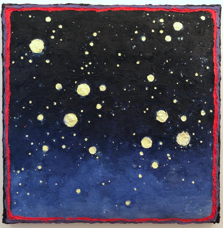 Edie Monetti - Big Sky VIII - Contemporary, Oil on Felt, Night Sky ...