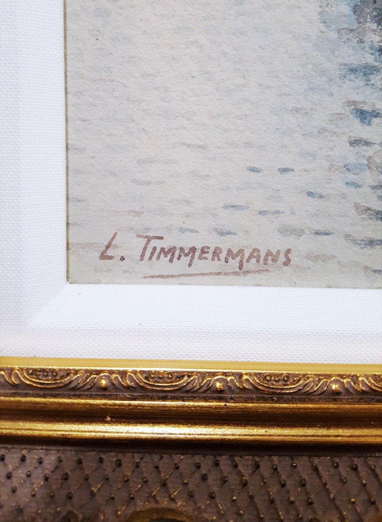 Louis Étienne Timmermans - Voiliers à Quai (Sailboats at the Dock) For ...