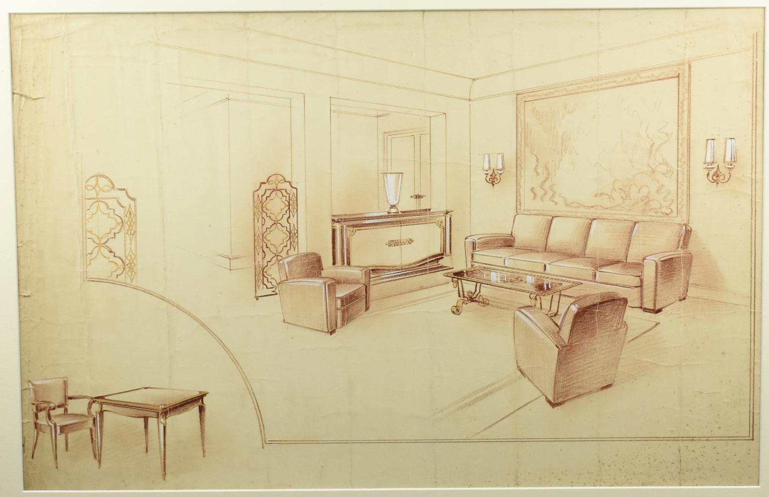 Maurice Dufrêne - French Interior Decoration Project Study by Maurice ...