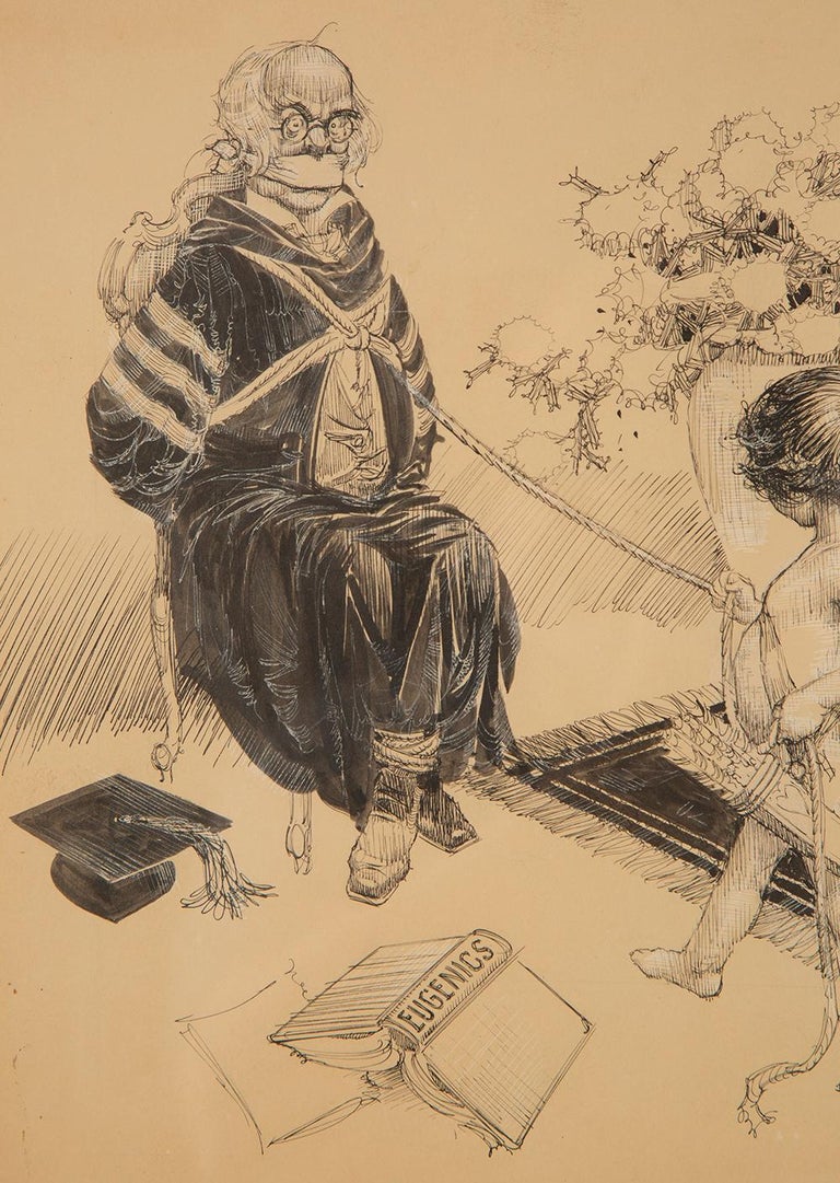 Gustav Michelson - Satirical Eugenics Illustration For Sale at 1stDibs