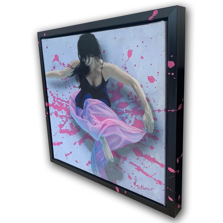 Chris Dellorco - Chris Dellorco "Aqua 1" Figurative Oil and Acrylic ...