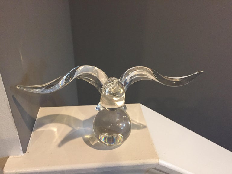 Lloyd Atkins - Vintage Steuben Crystal LLoyd Atkins' Water Bird Figure ...