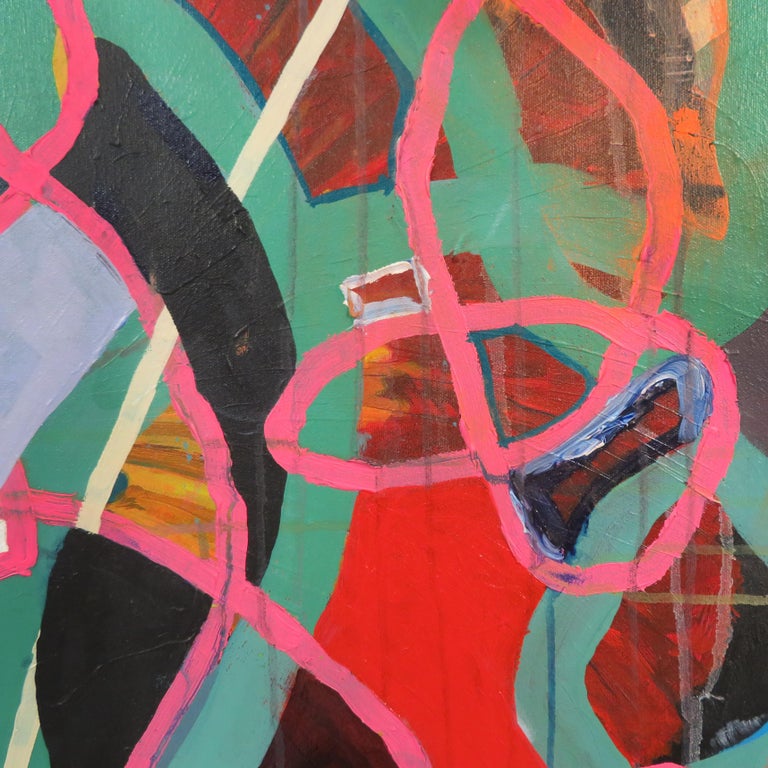 Aaron A. Young - "abstract NINETEEN", Multicolor Blue Green Pink Red ...